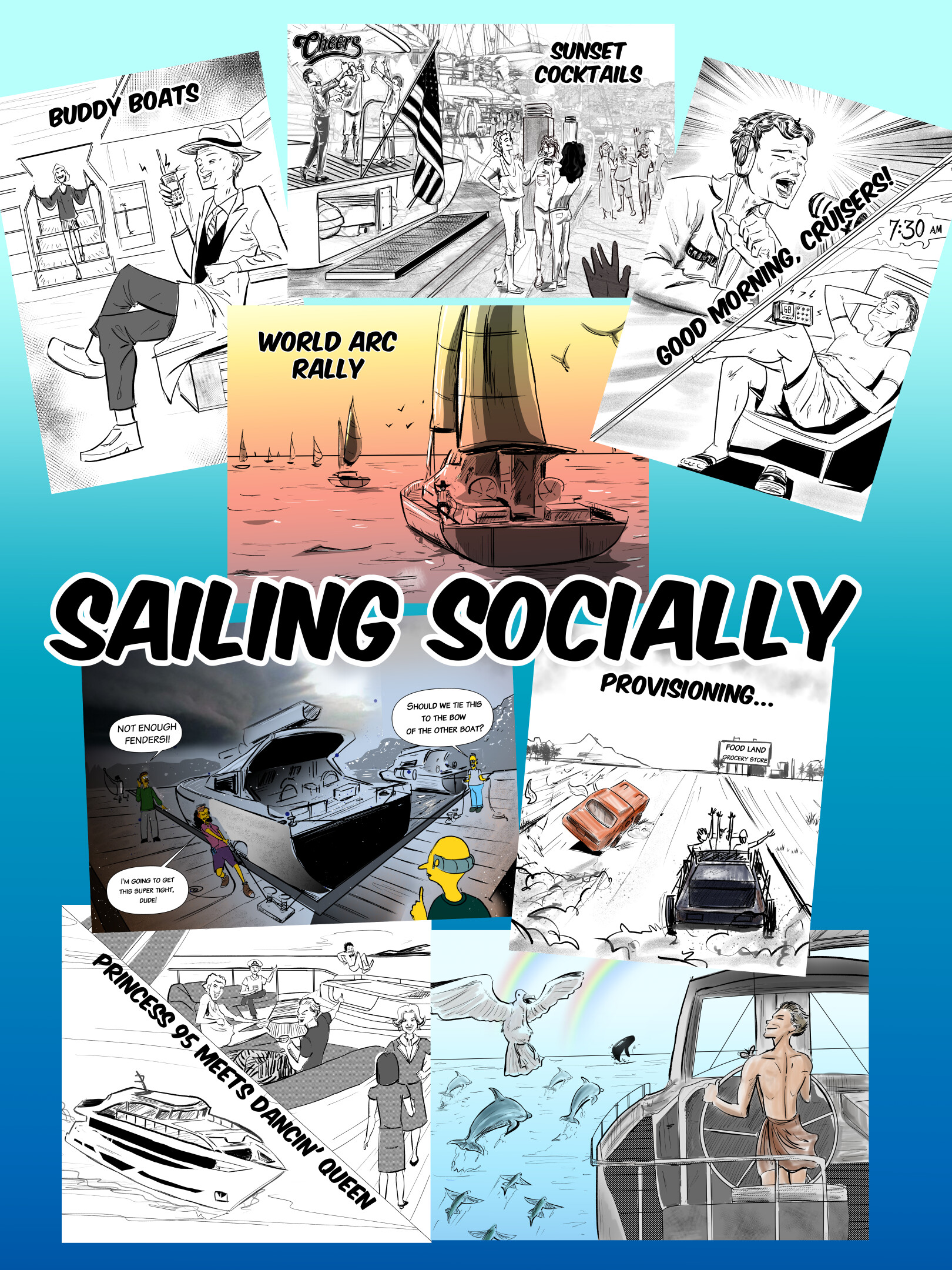 ArtStation - Sailing Sketch Poster