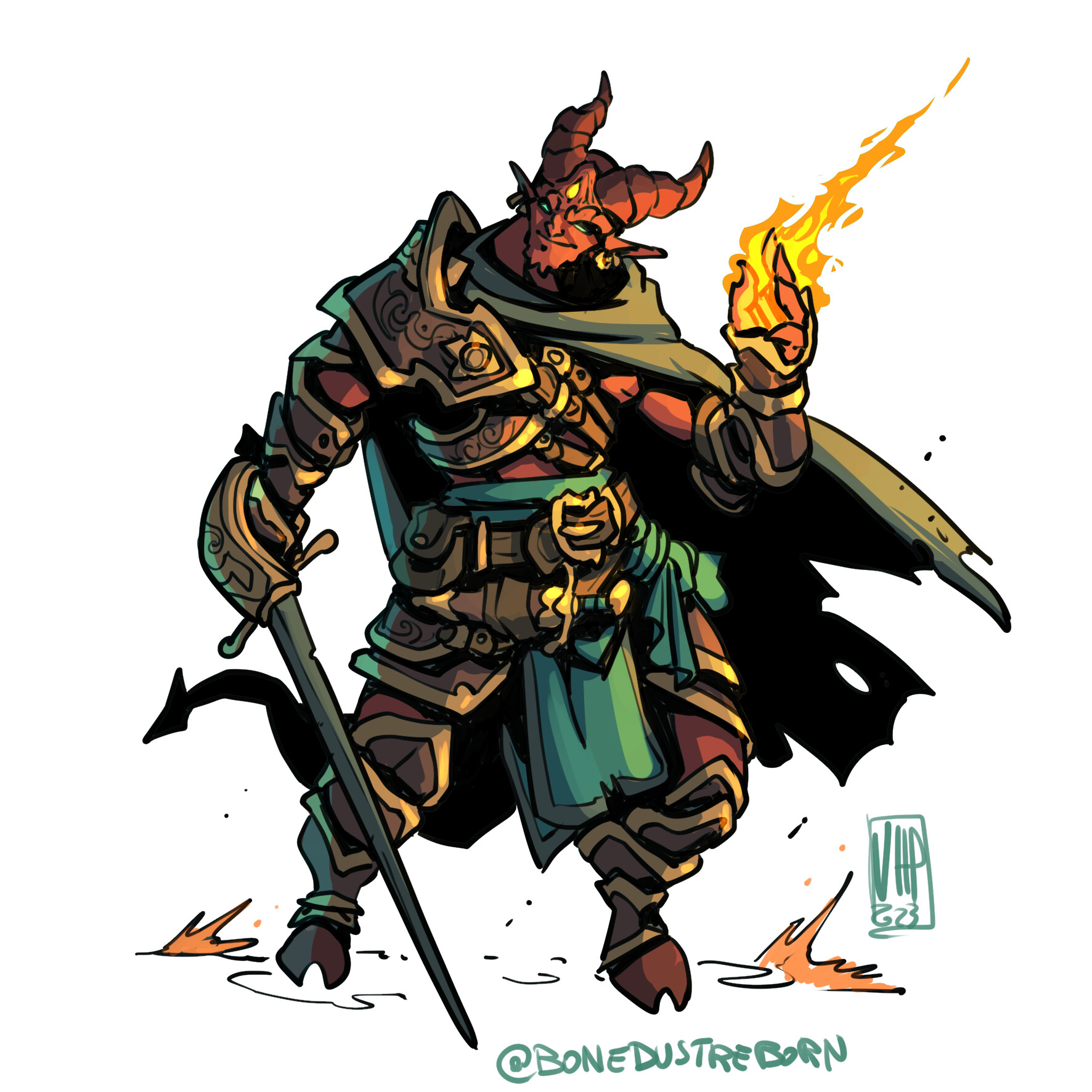 ArtStation - Maloch, tiefling warlock