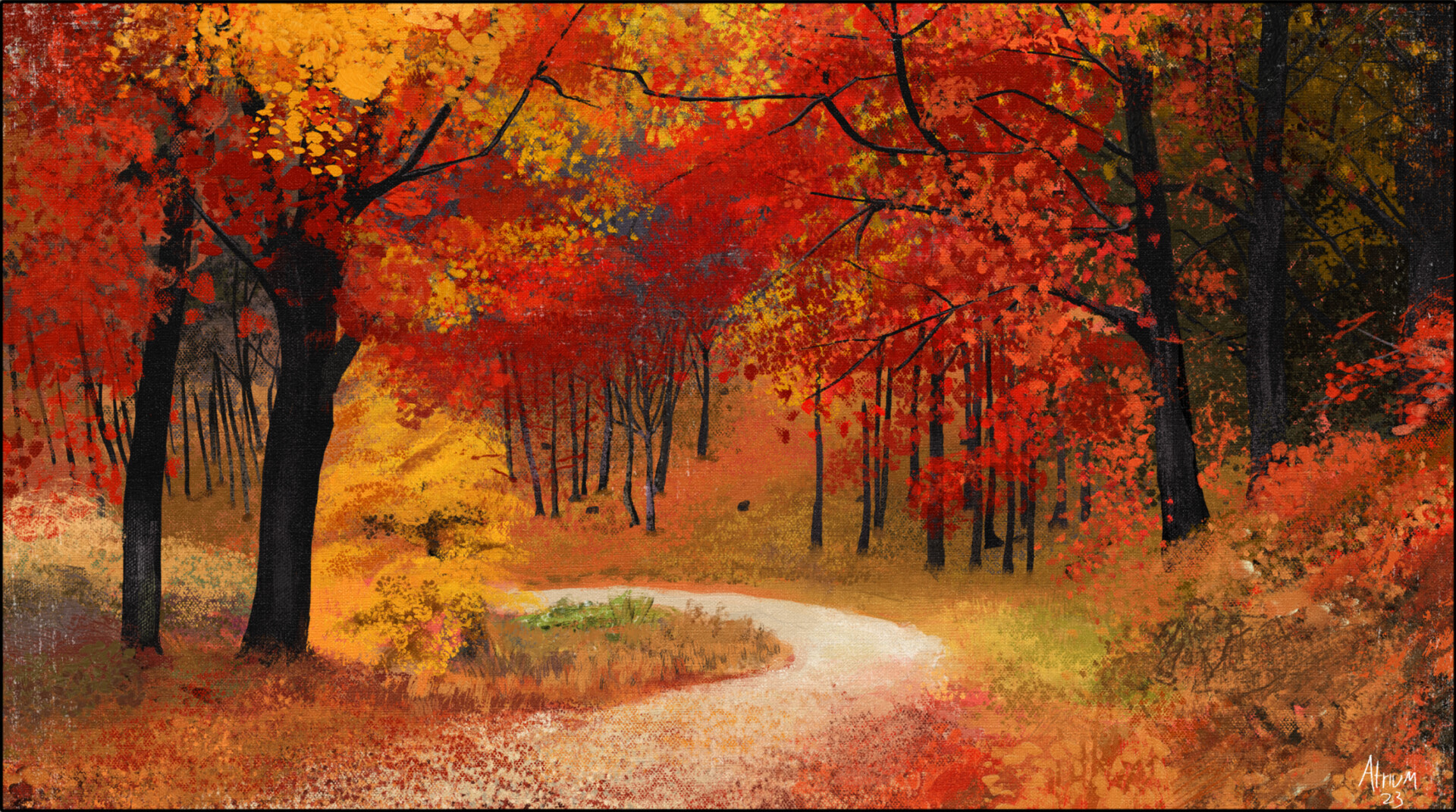 ArtStation - Autumn Forest Study