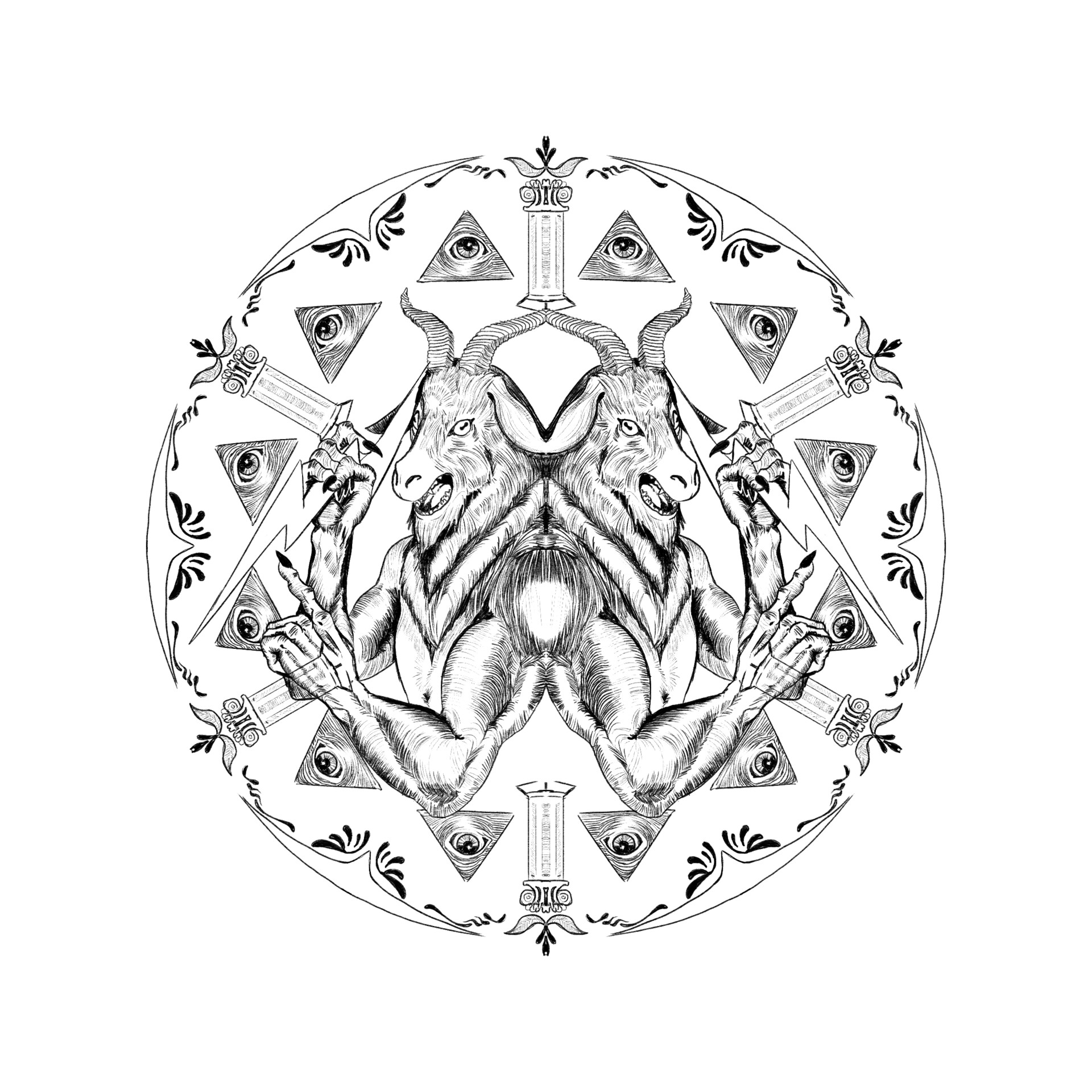 ArtStation - Creepy goat art