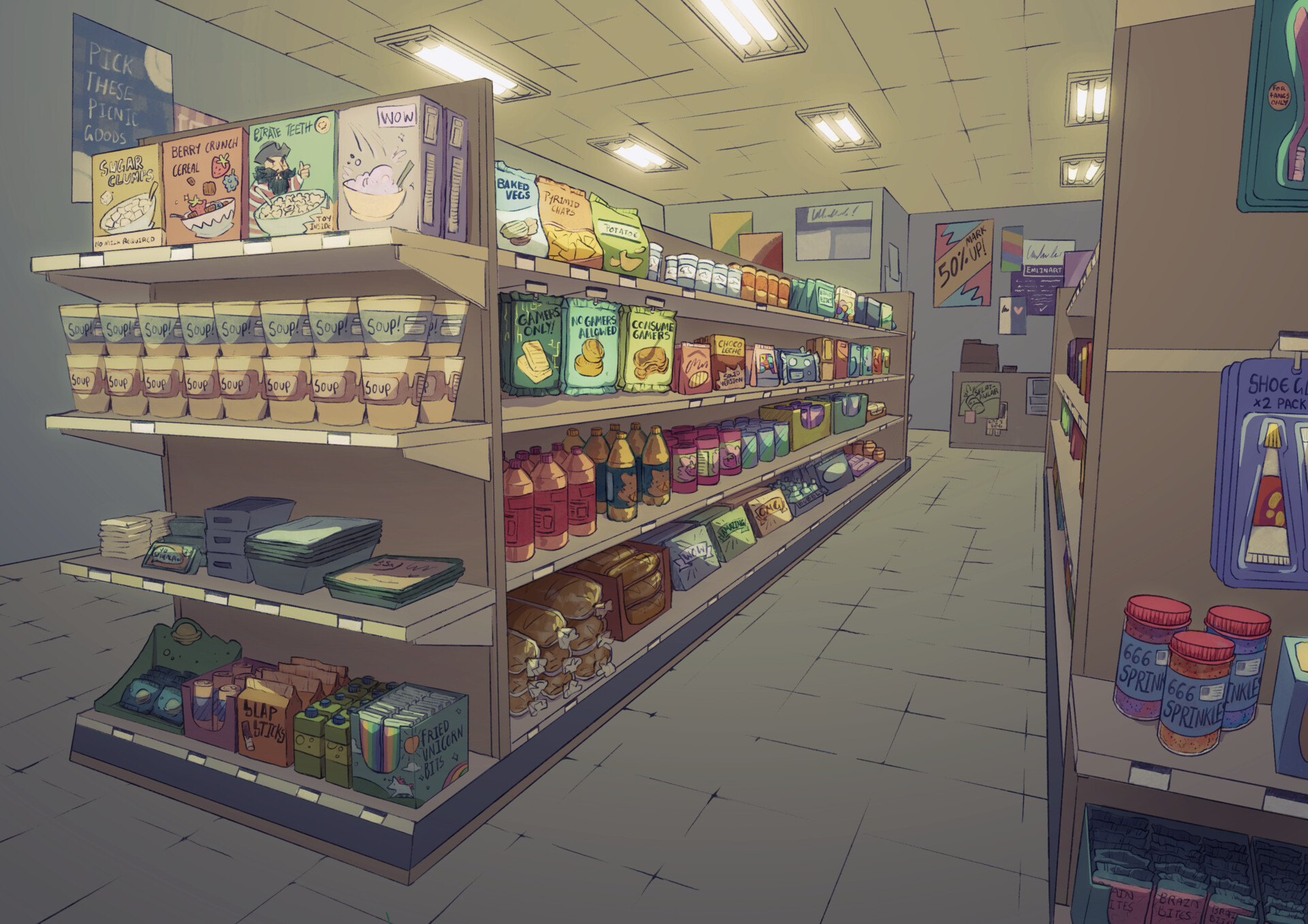 ArtStation - Inside Small Store