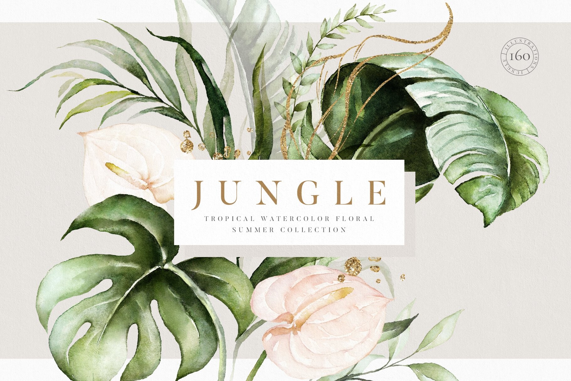 ArtStation - Jungle Watercolor Tropical Floral