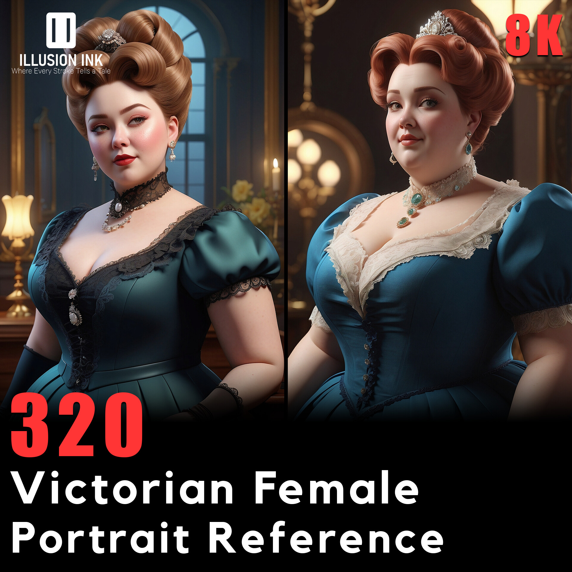 ArtStation - 320 Victorian Female Portrait Reference | 8K