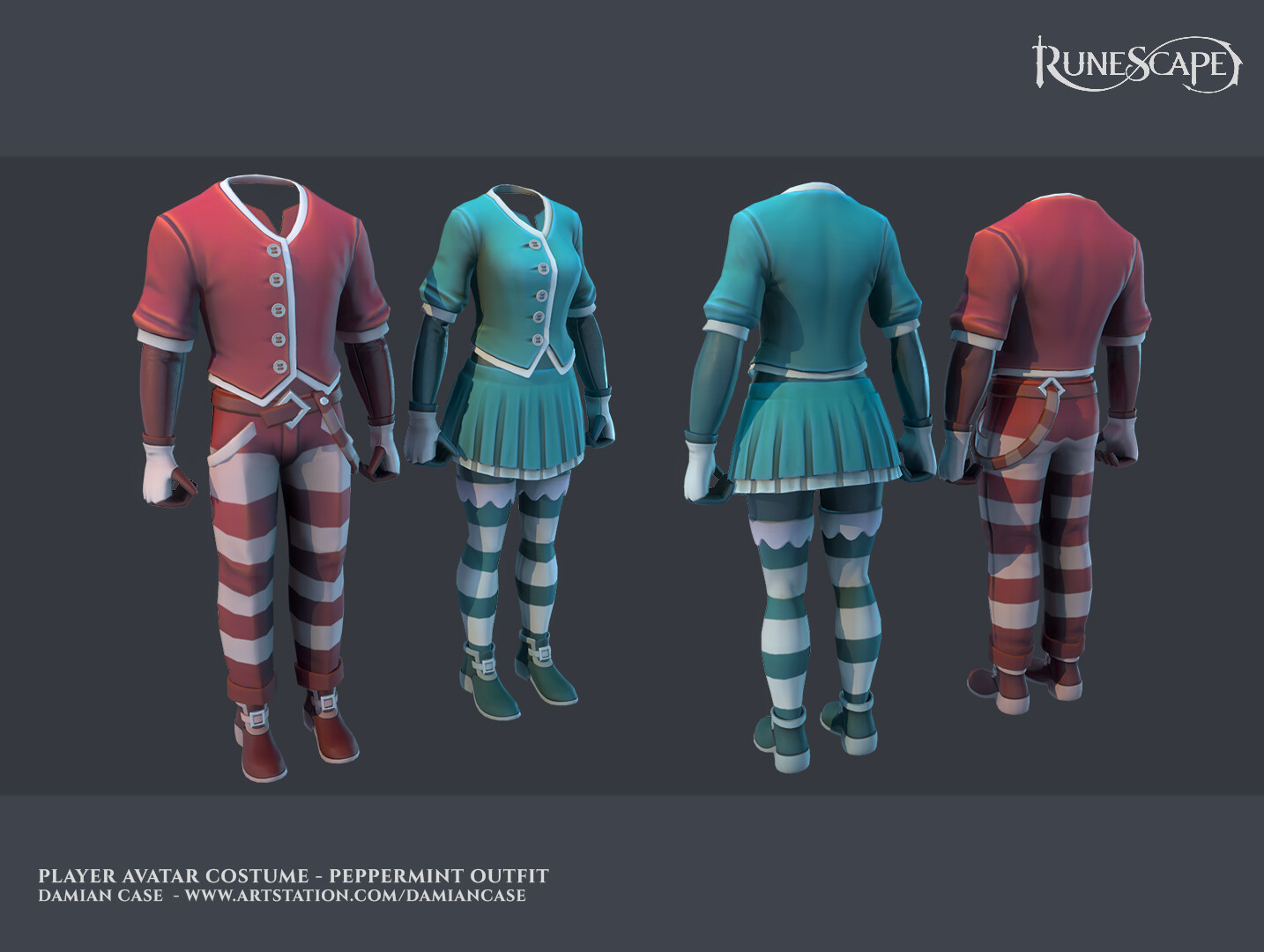 Damian Case - Runescape - peppermint outfit