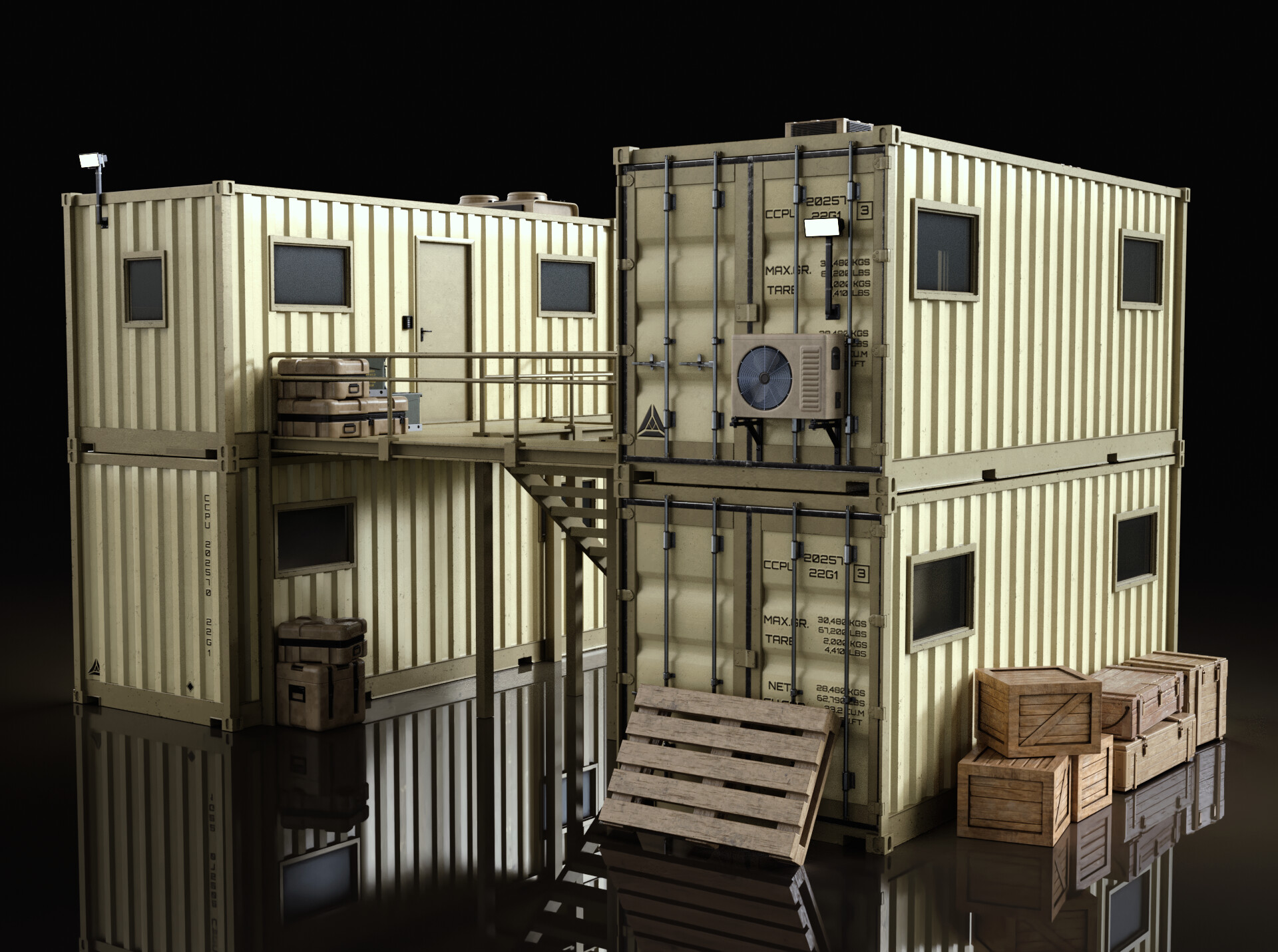 ArtStation - Military Container Stage Props