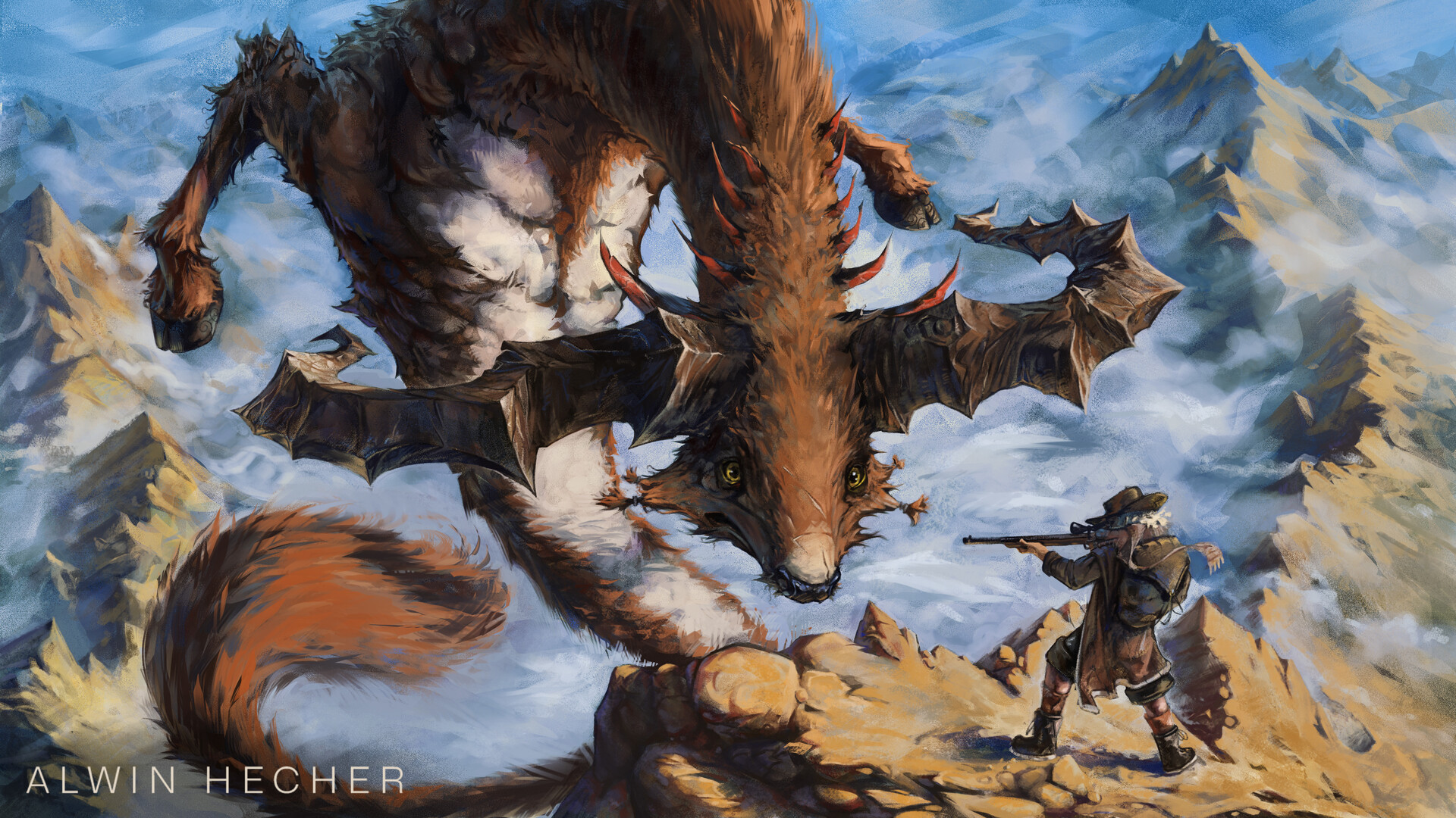 ArtStation - A Dragon of the Alps