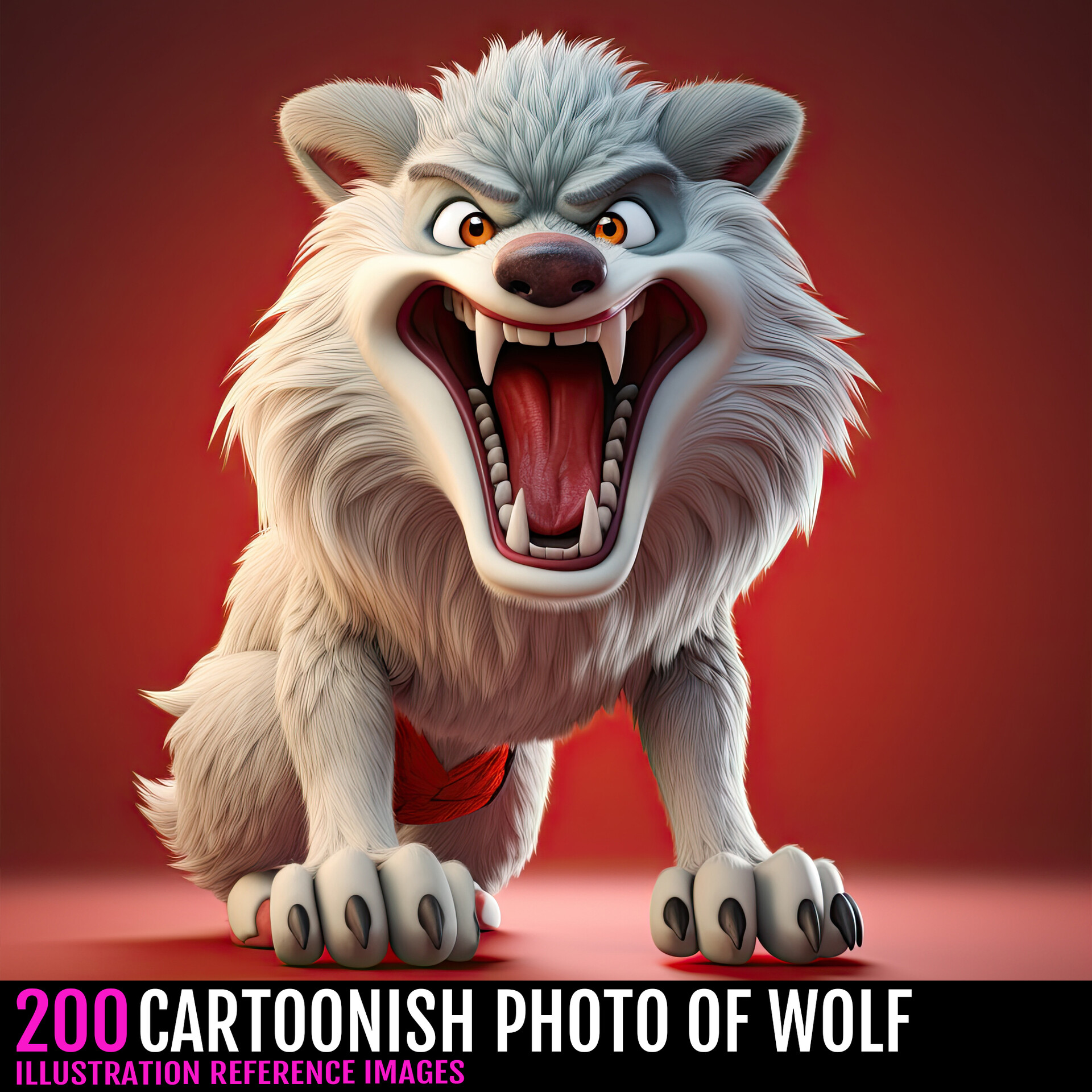 ArtStation - 200 CARTOONISH 3D PHOTO OF WOLF