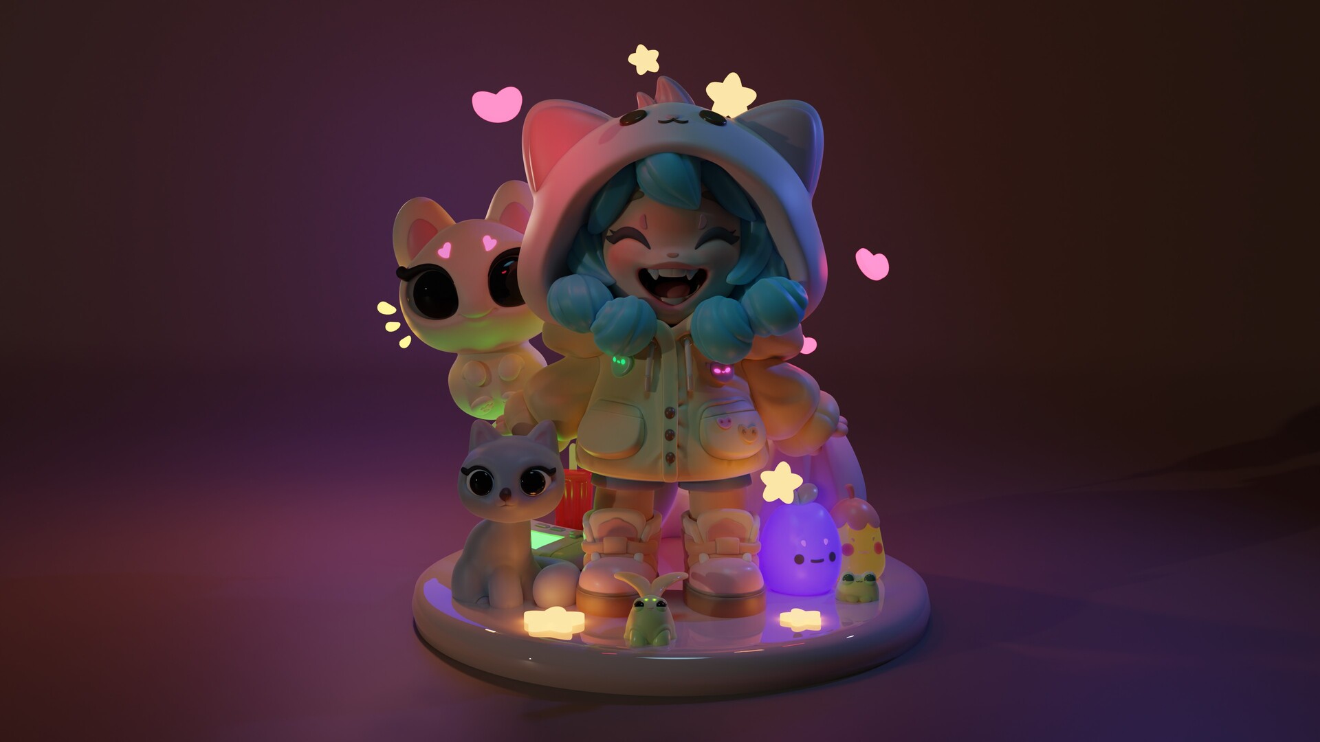 ArtStation - Chibi Cat Girl (Skillshare Class Project)