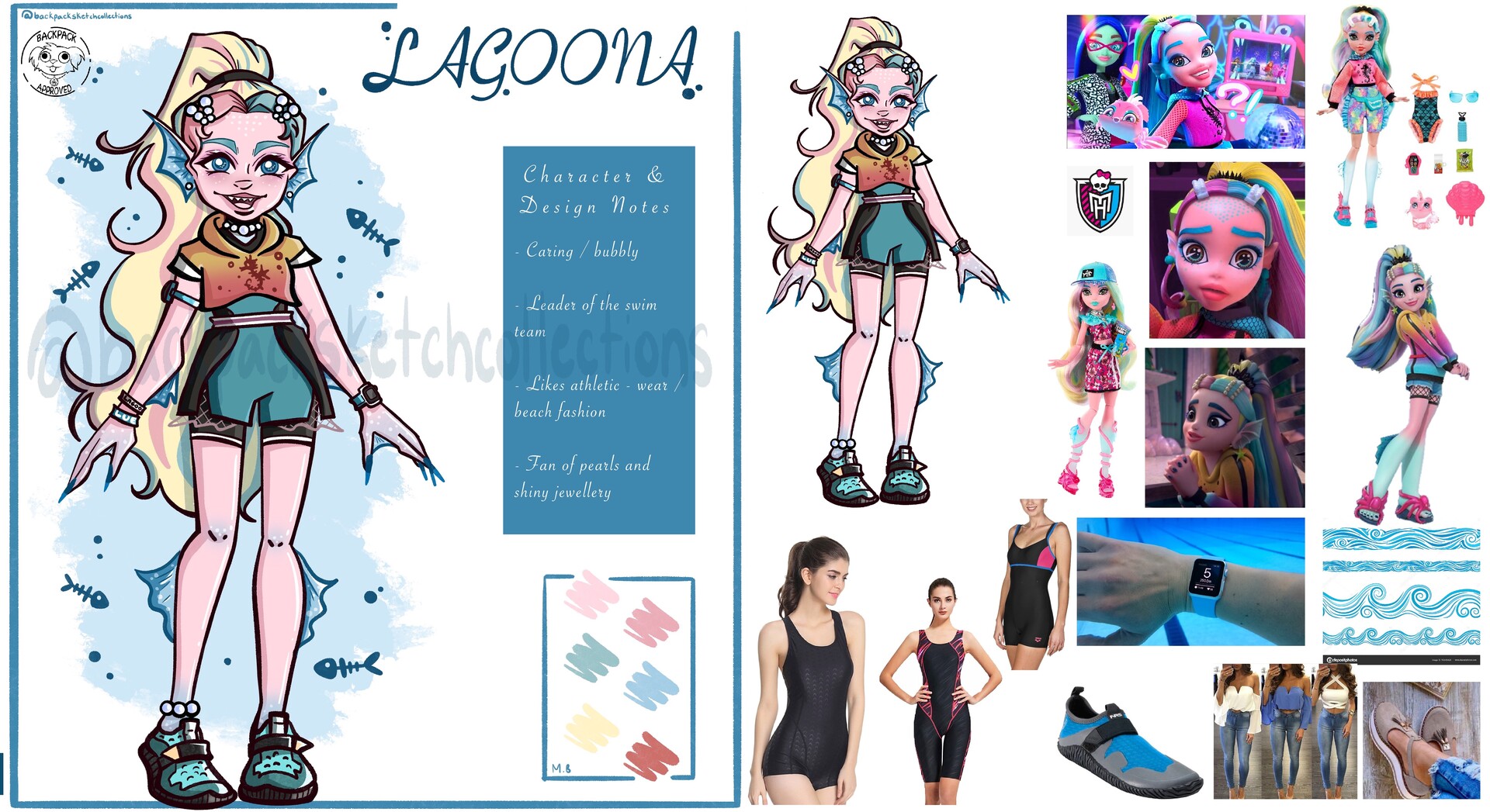 Michaela Bedard - Monster High - G3 Character Design Exploration