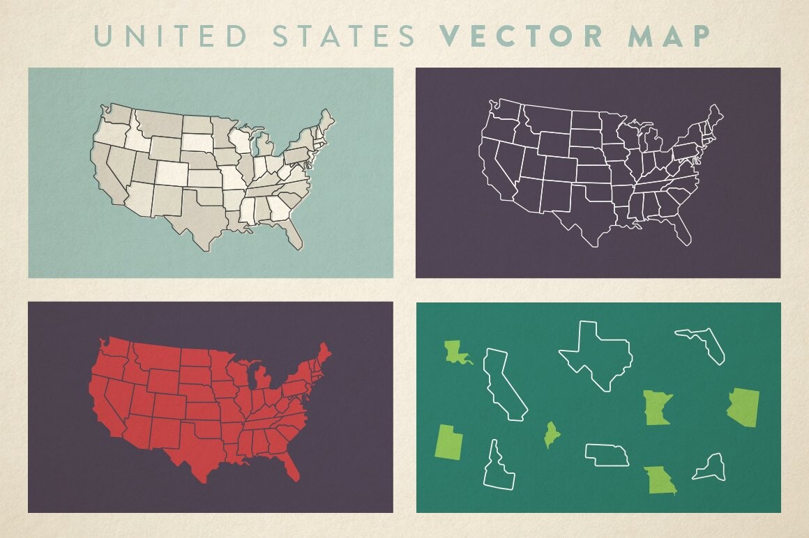 ArtStation - United States Vector Map