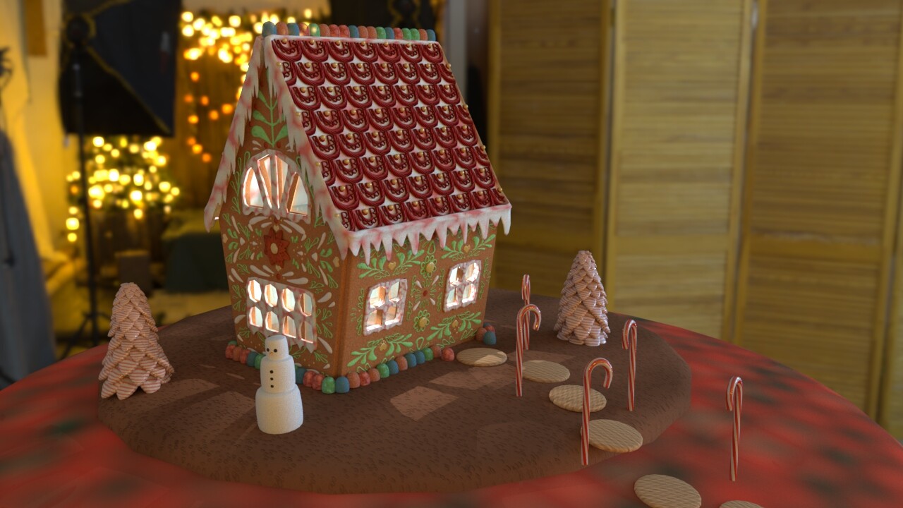 ArtStation - Gingerbread Light, Shade, and Render