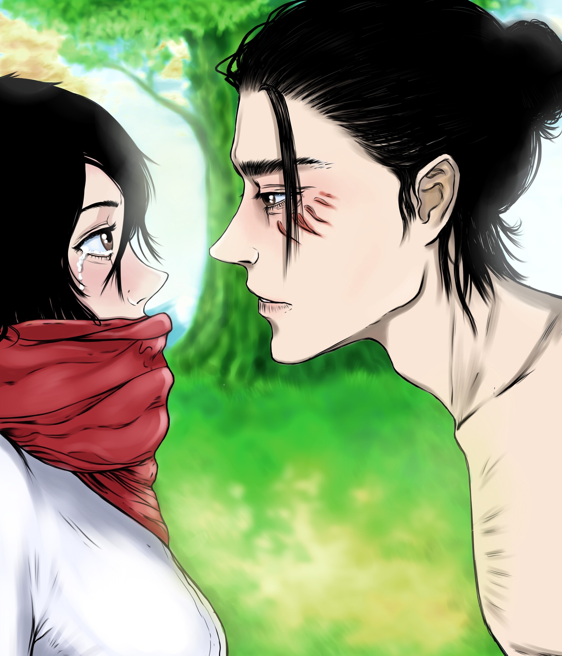 ArtStation - Eren and Mikasa