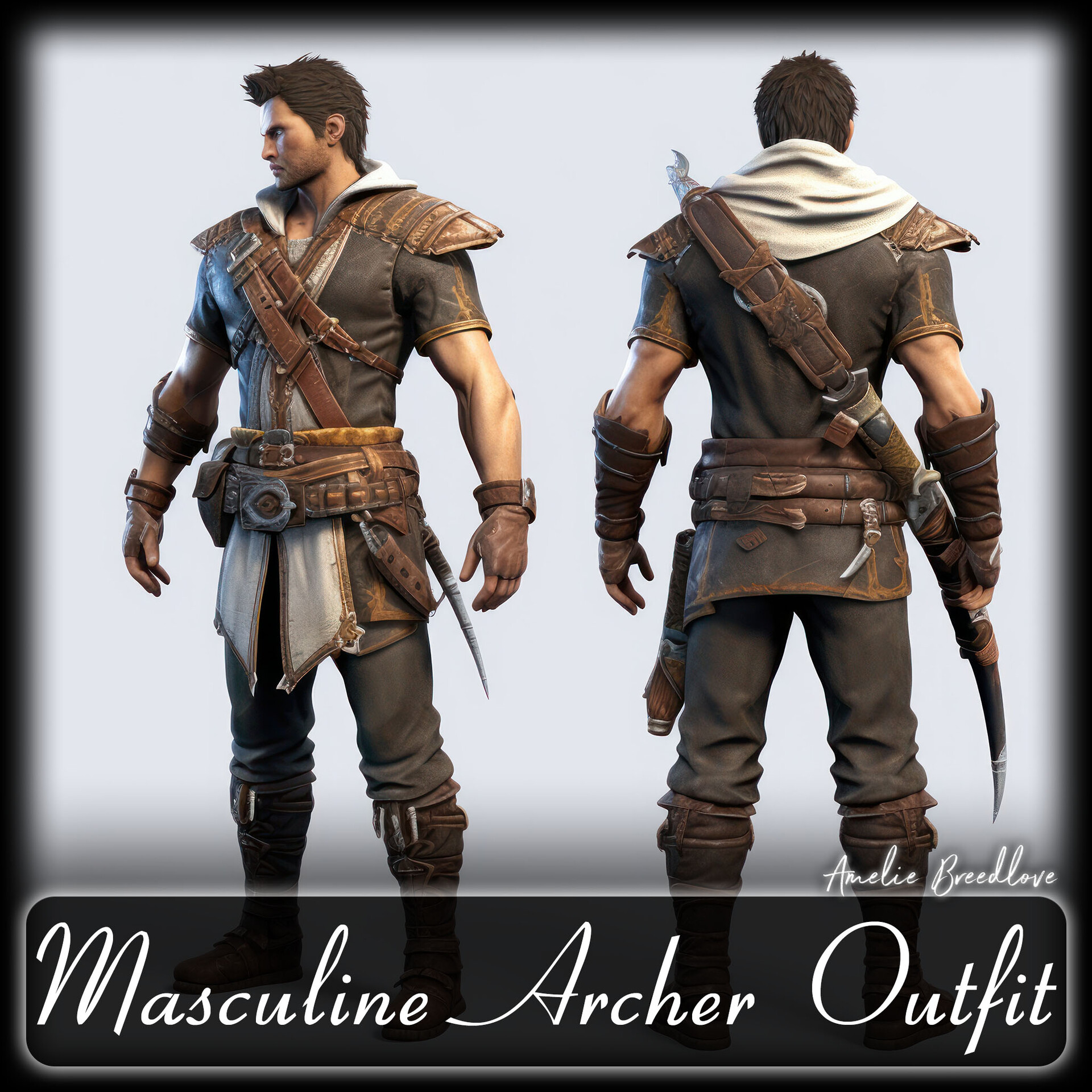 ArtStation - 200 Masculine Archer Outfit Reference Pack | 4K | v.142