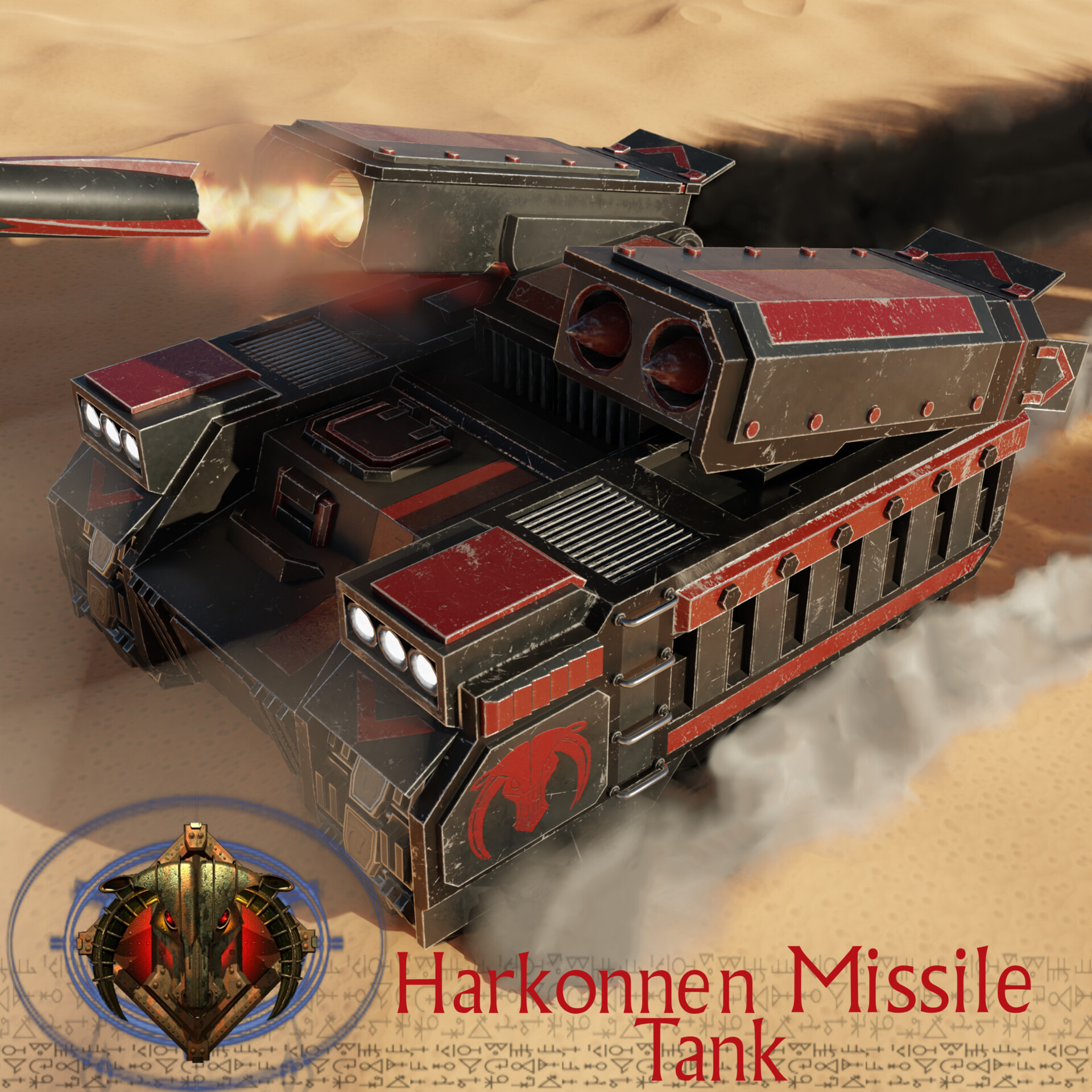 ArtStation - Harkonnen Missile Tank - Emperor: Battle for Dune
