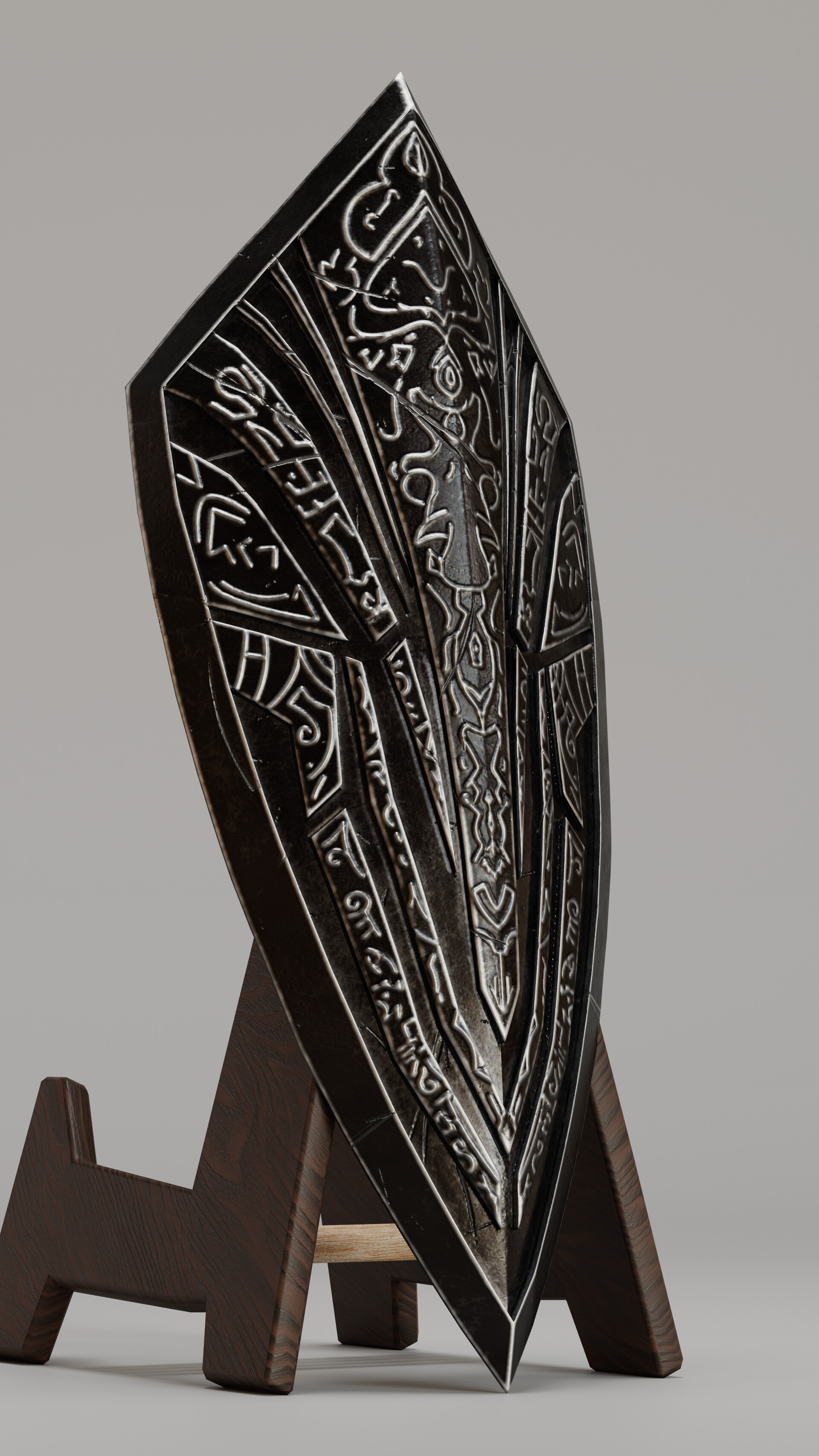 how to draw black knight shield