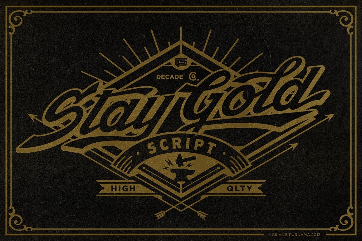 ArtStation - Stay Gold Script Web Font Bonus