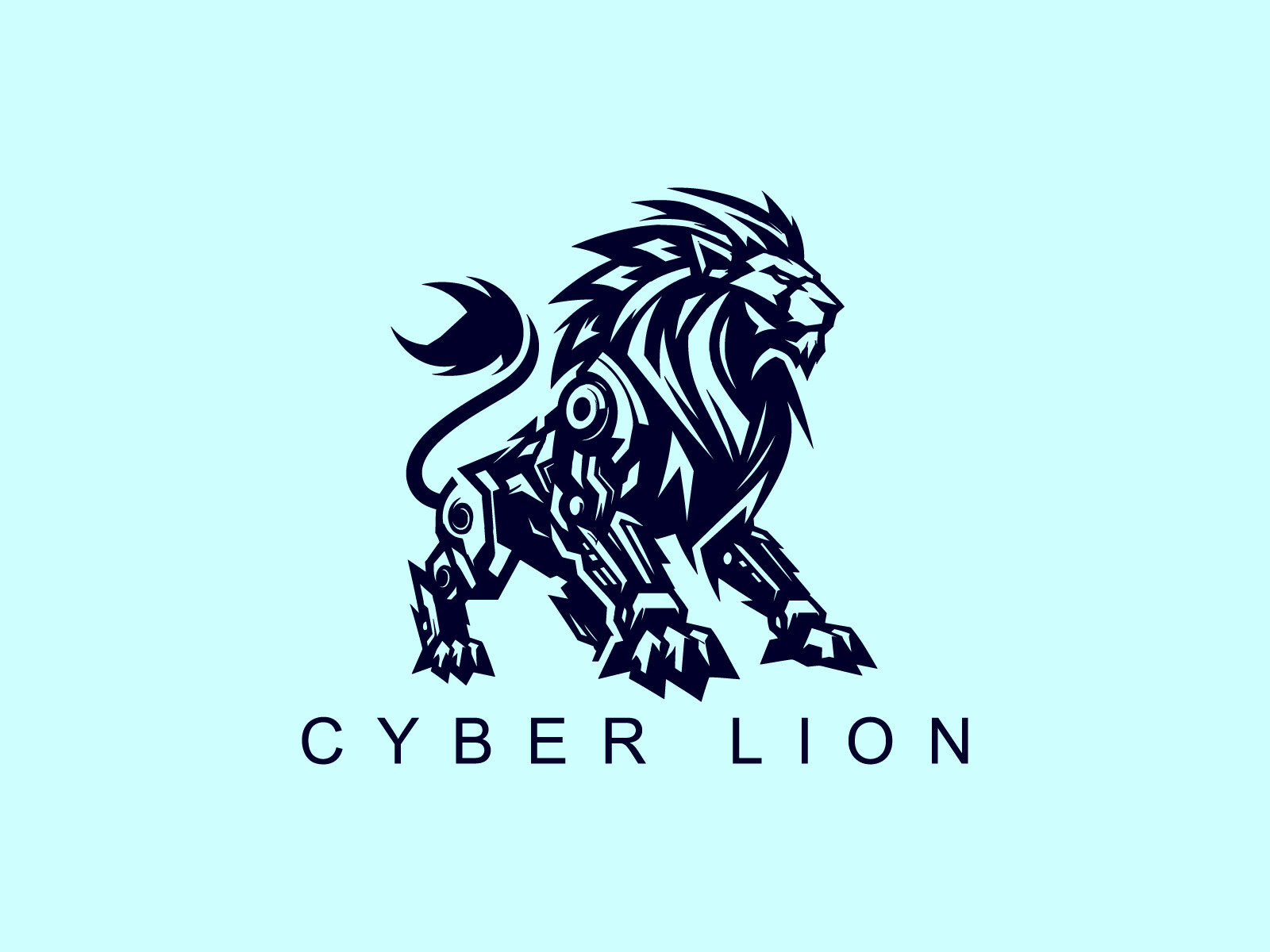ArtStation - Cyber Lion Logo For Sale