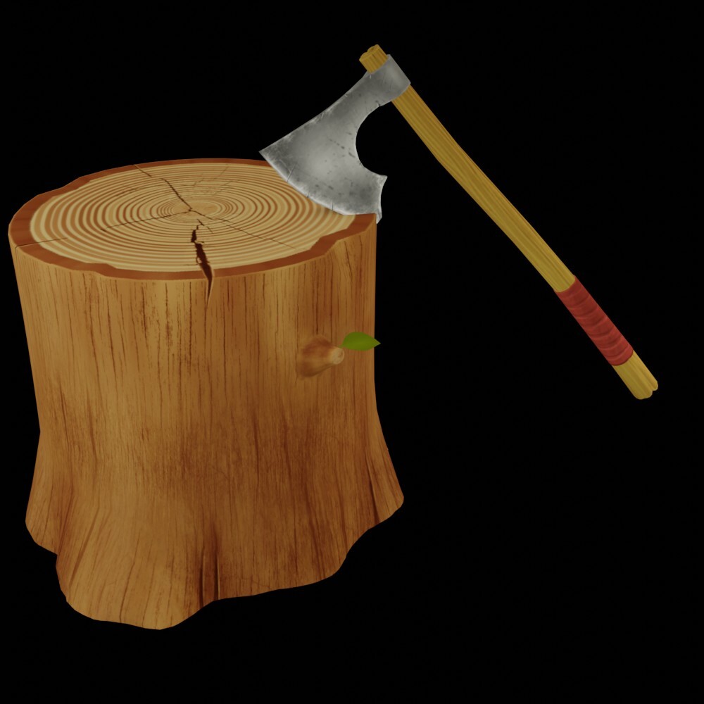 ArtStation - Stylized tree trunk