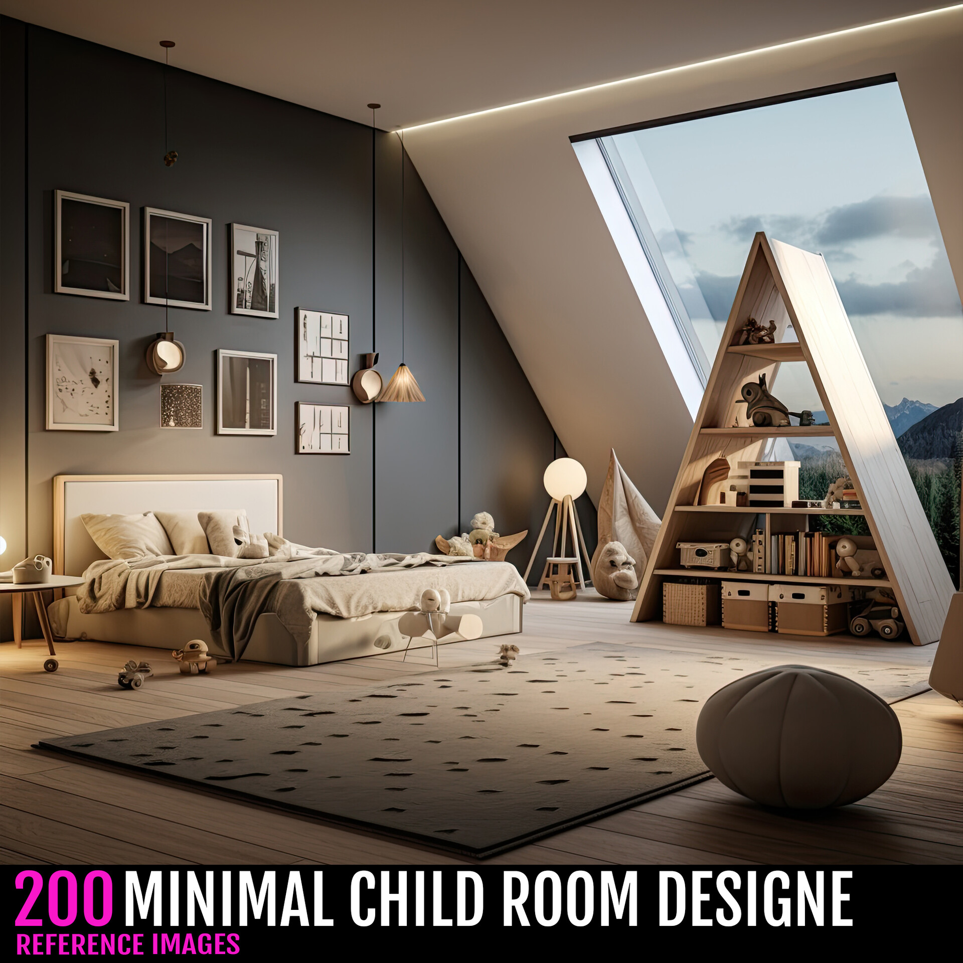 ArtStation - 200 MINIMAL CHILD ROOM DESIGN / 4K