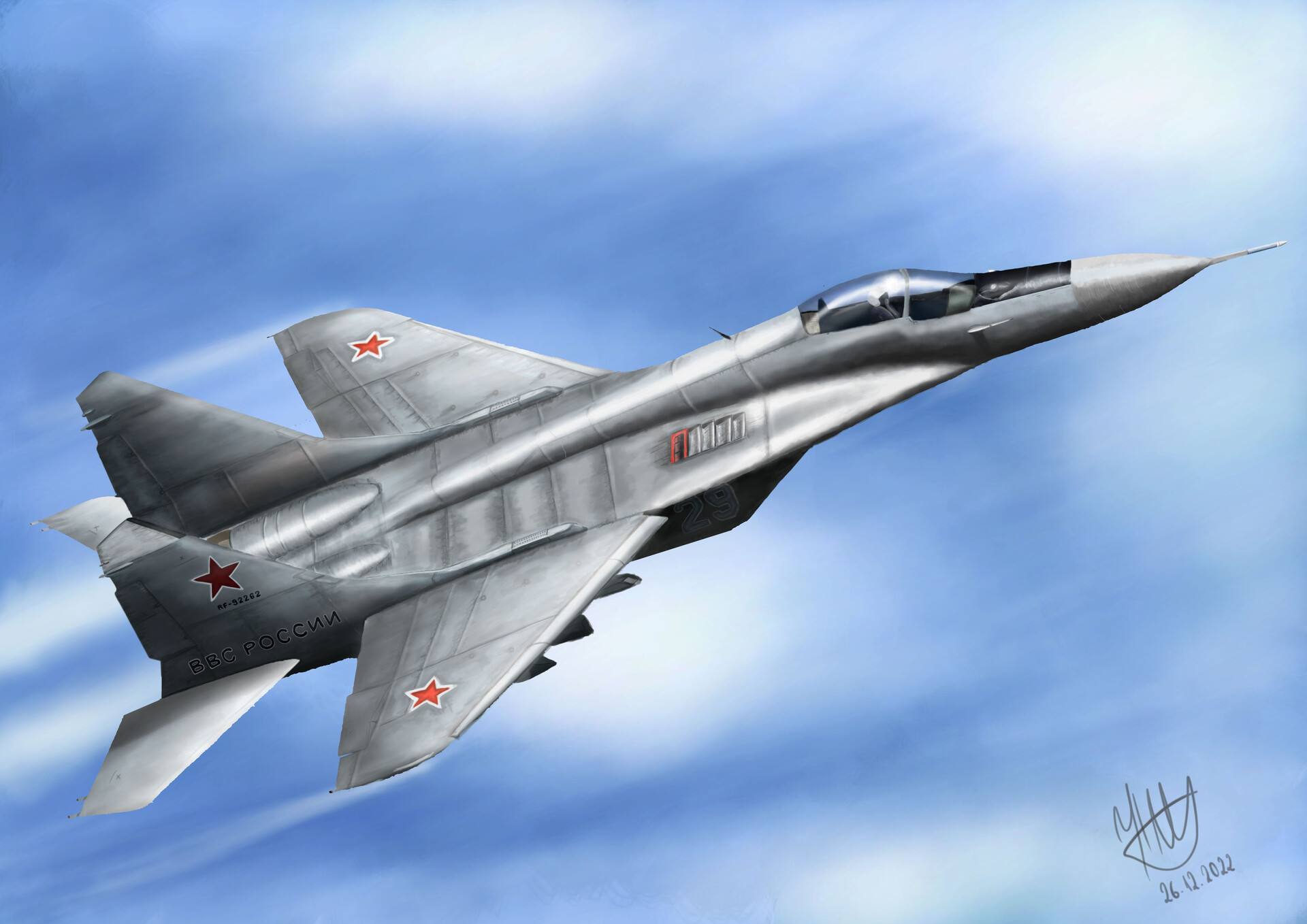 ArtStation - MIG-29 FULCRUM Digital painting!