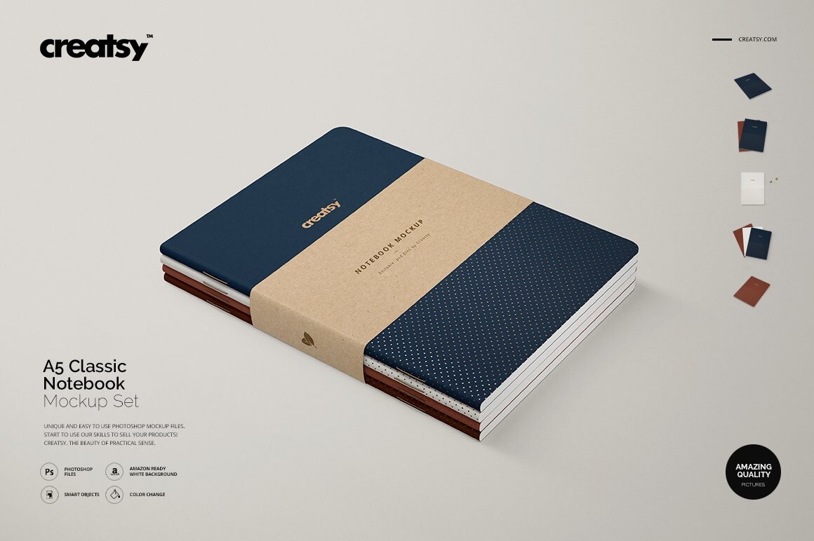 ArtStation - A5 Classic Notebook Mockup Set