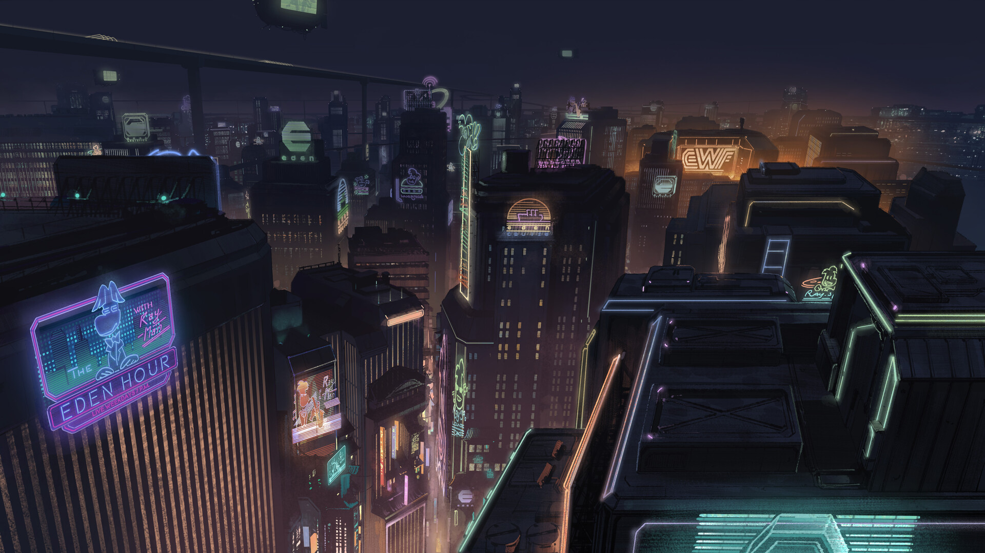 Luc Grzesiak - Captain Laserhawk : Background Art