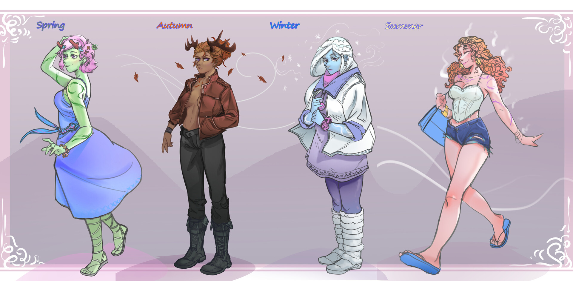 ArtStation - Character Sheet Seasons