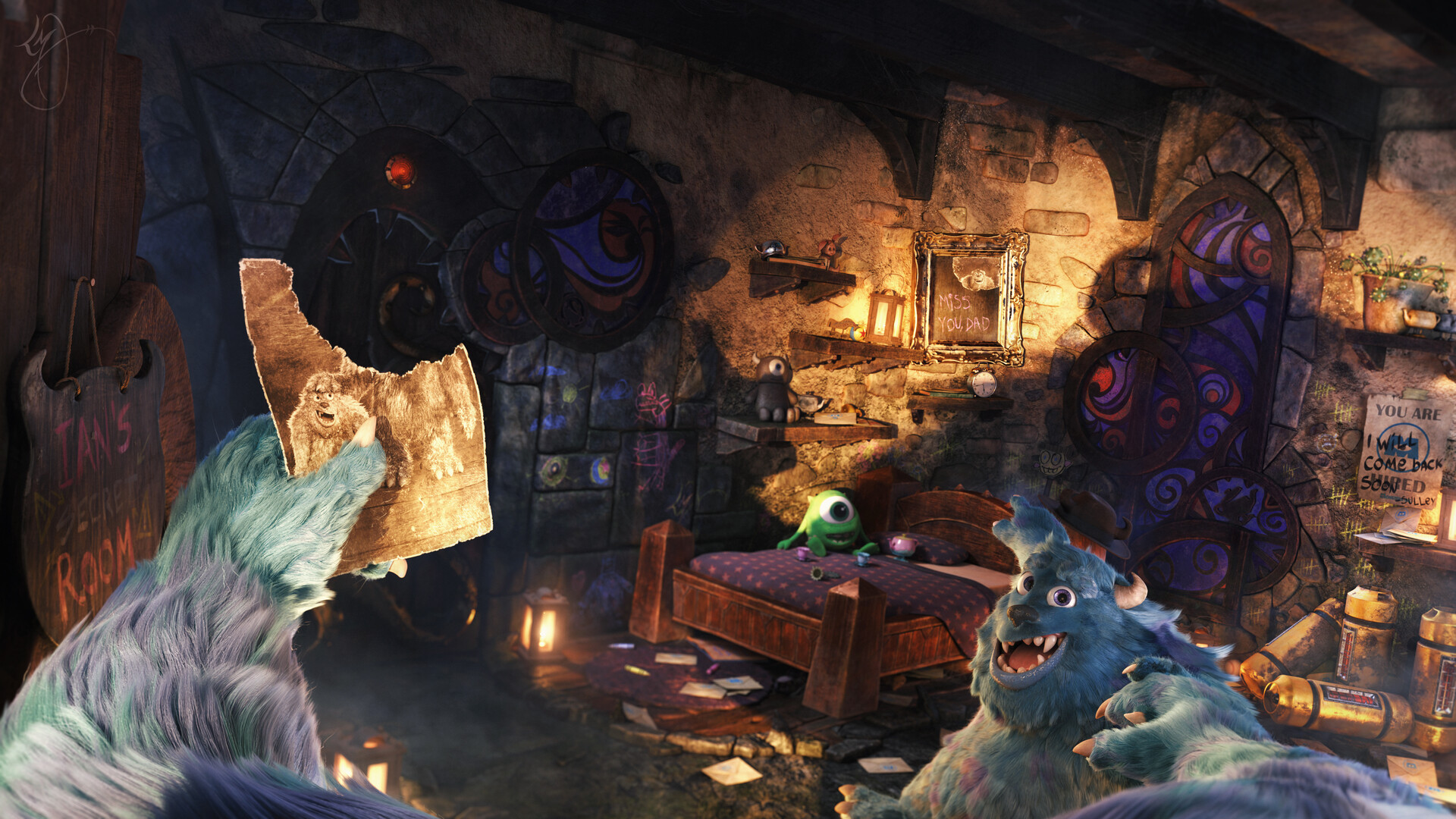 ArtStation - Home, Fluffy Home - Pixar's Renderman "Lost Things" Art ...