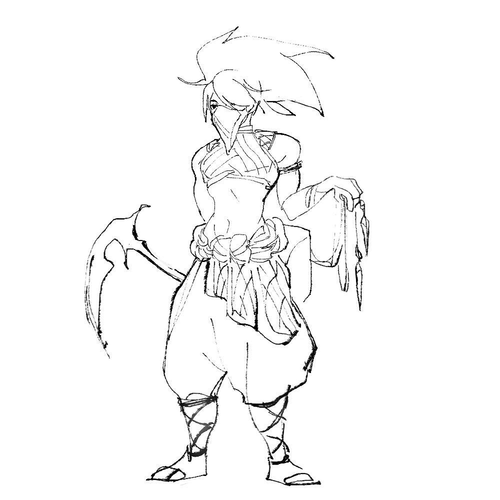 ArtStation - Akali Sketches