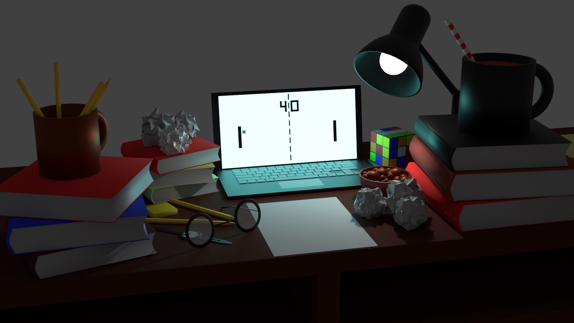 ArtStation - Desk scene