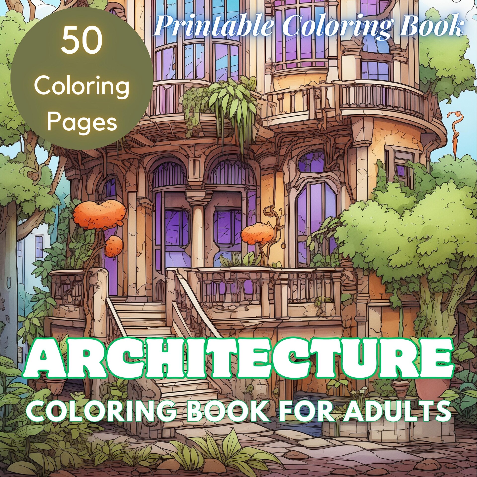 ArtStation - Architecture Coloring Book To Print - Architecture ...