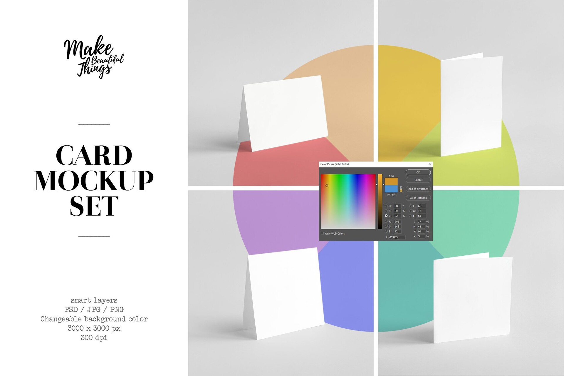 ArtStation - Greeting card mockup set