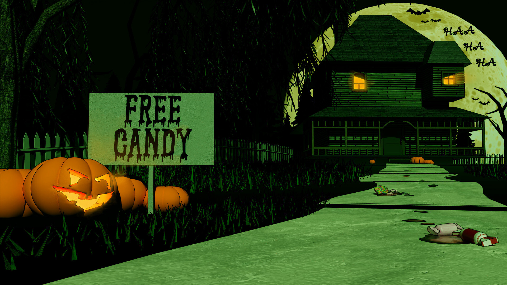 ArtStation - Monster house halloween theme