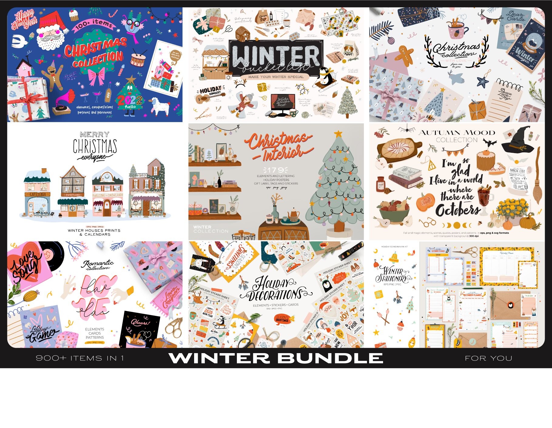 ArtStation - Cute Christmas New Year BUNDLE