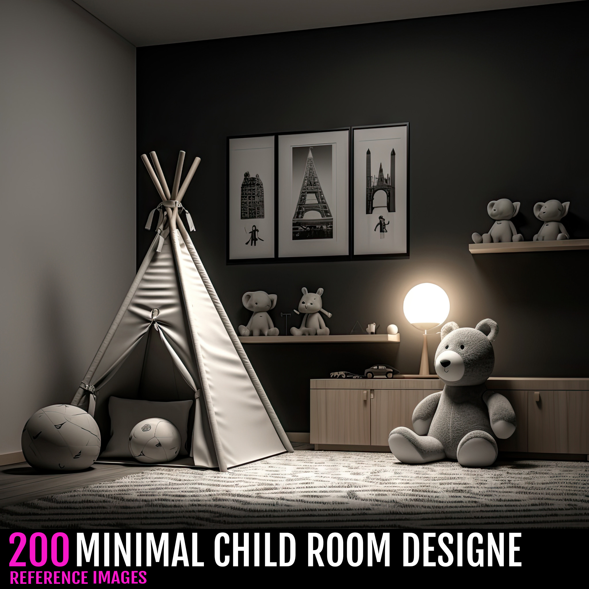 Isabelle ¥¥ - 200 MINIMAL CHILD ROOM DESIGN / 4K