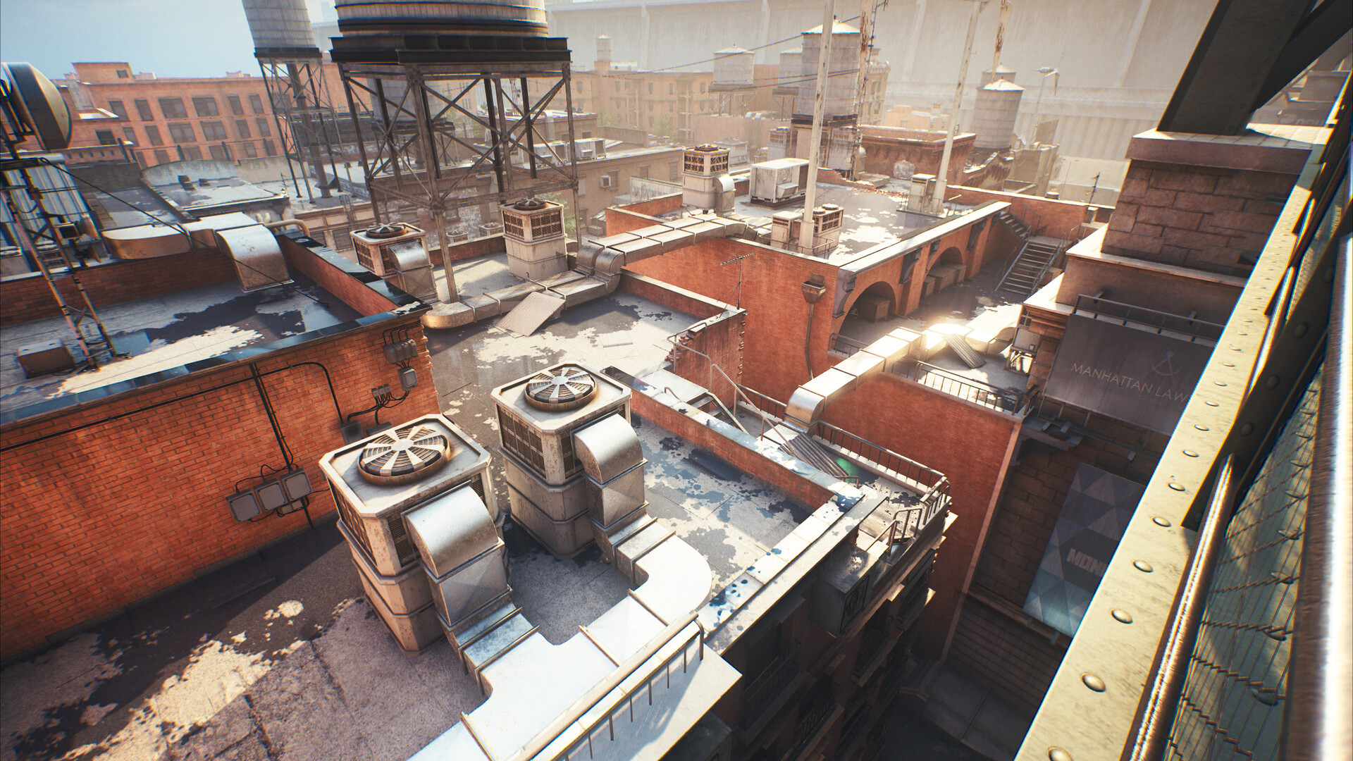 ArtStation - Nine To Five | FPS by Redhill Games Rooftop ac unit and vents