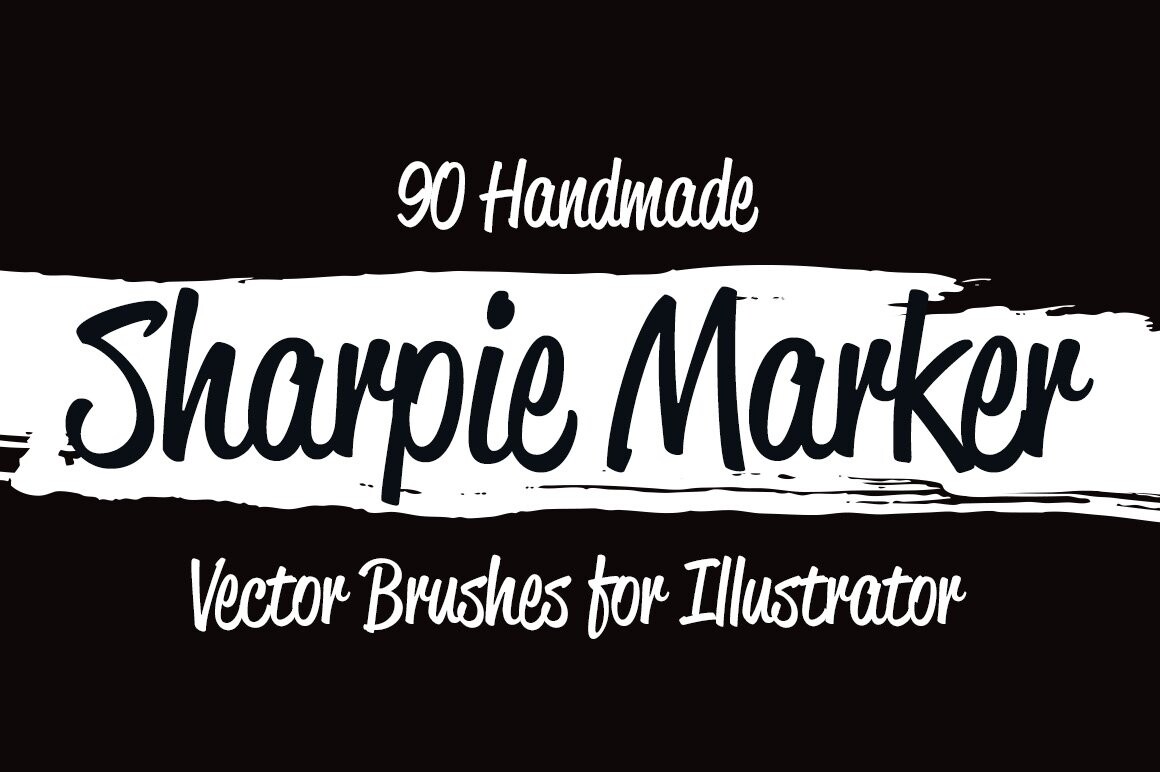 ArtStation - 90 Sharpie Marker Vector Brushes