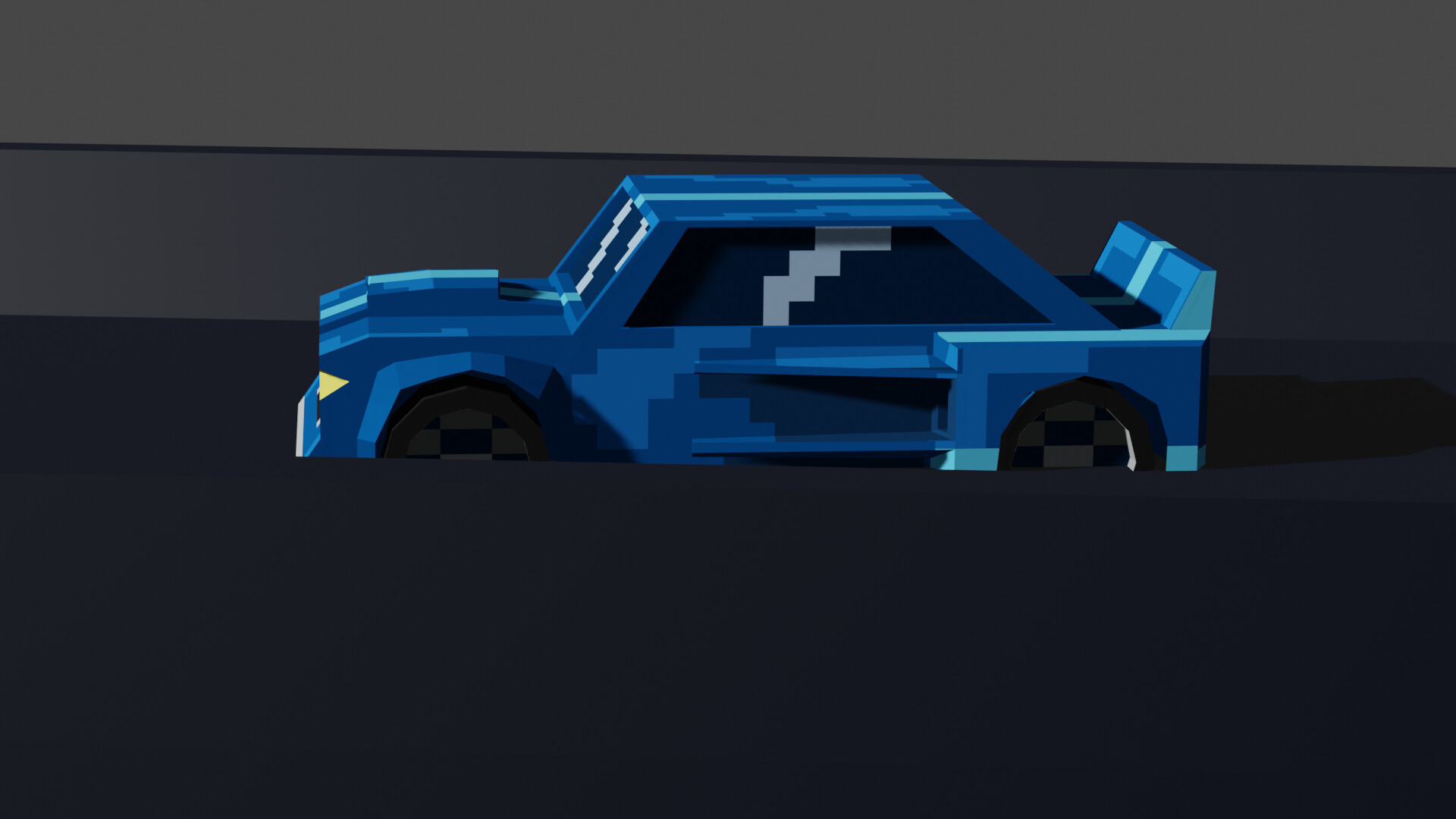 Edwin Murillo - Low poly pixel muscle car.