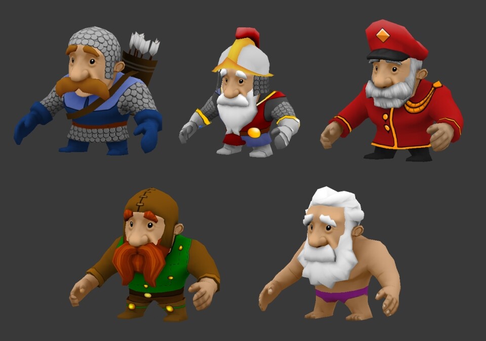 ArtStation - Low poly Dwarf Characters
