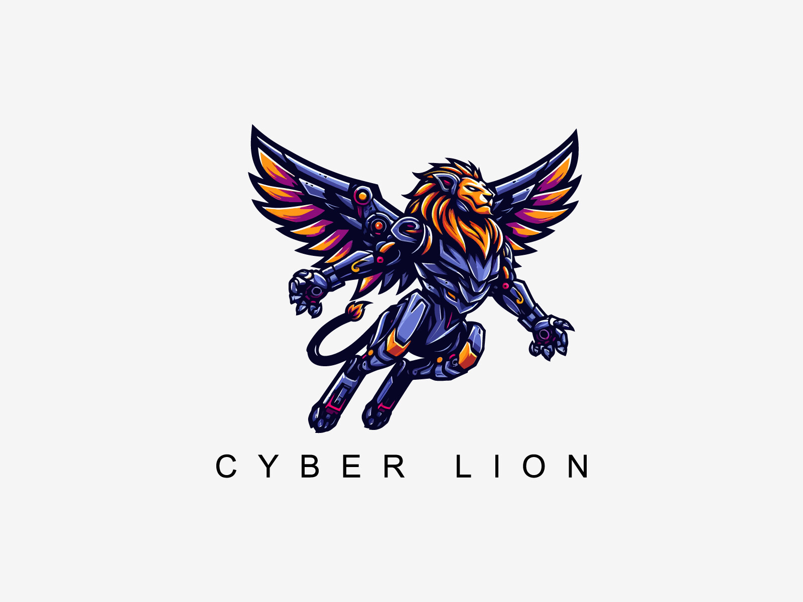 ArtStation - Cyber Lion Logo For Sale