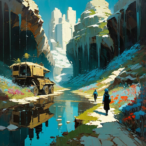 ArtStation - White Cliffs and River