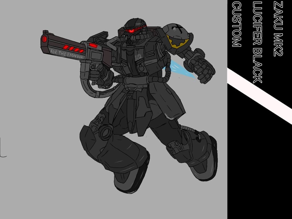 ArtStation - Zaku mk II lucifer black