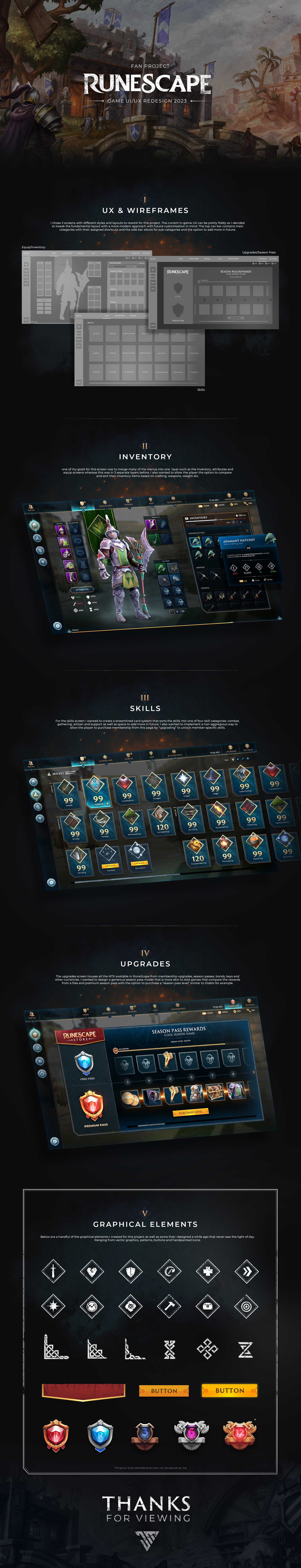 James Marosi - RuneScape Game UI/UX Rework - Fan Project