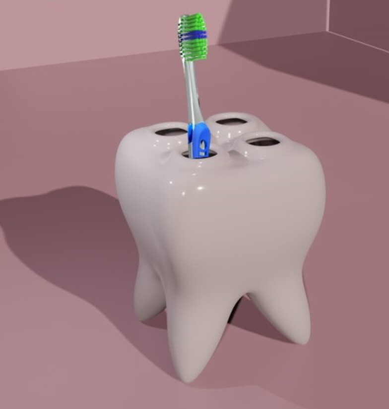 ArtStation - toothbrush holder