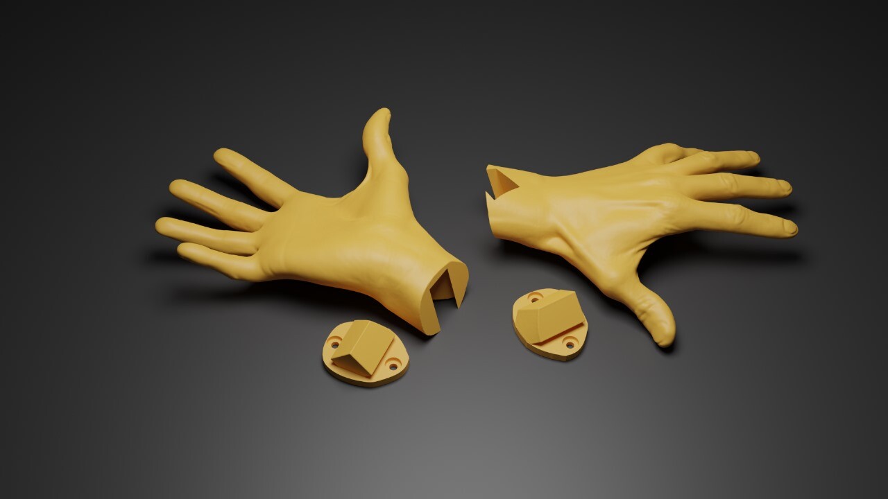 ArtStation - Baseball Hand Wall Mount