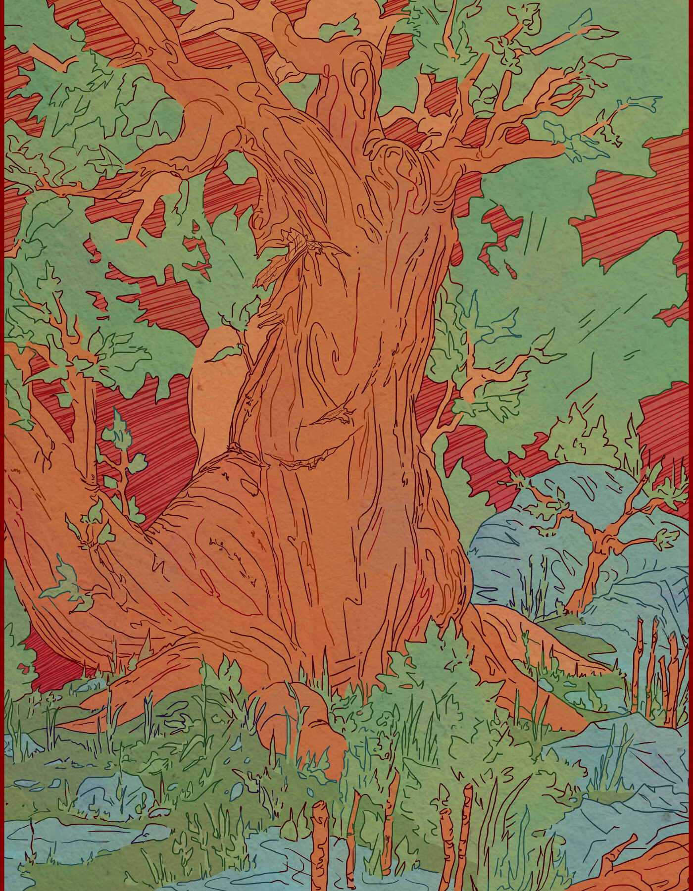 ArtStation - My Good Friend Side-Leaning Trees