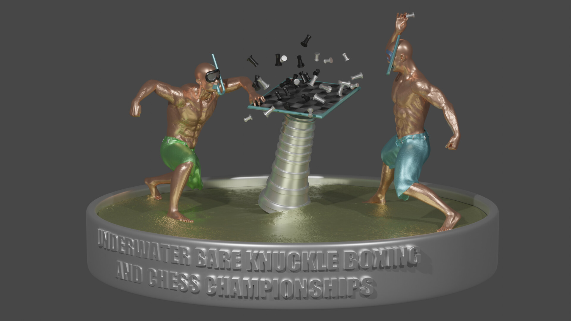 ArtStation - Underwater Bare Knuckle Boxing and Chess Championships Award