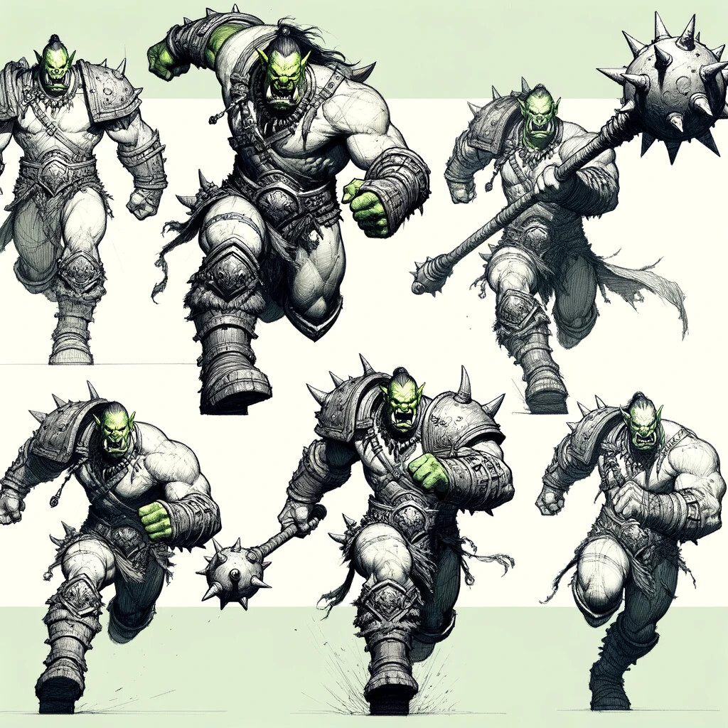 ArtStation - Multiple Orc Warrior Pose [2]