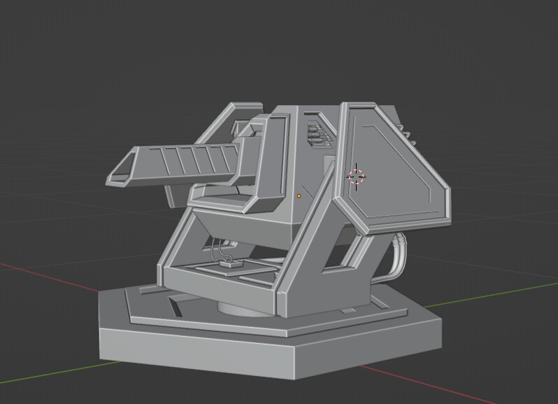ArtStation - Machine gun turret
