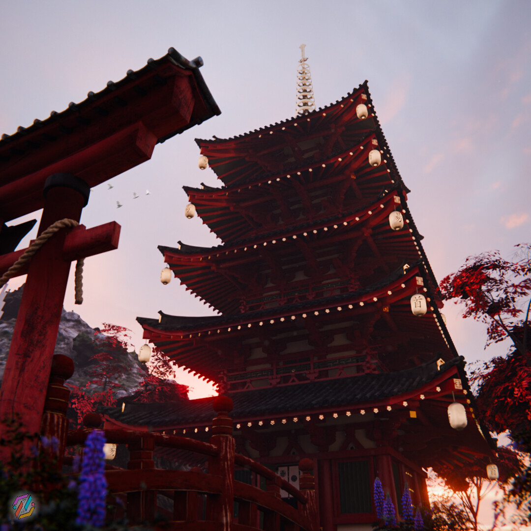 ArtStation - Japanese Temple
